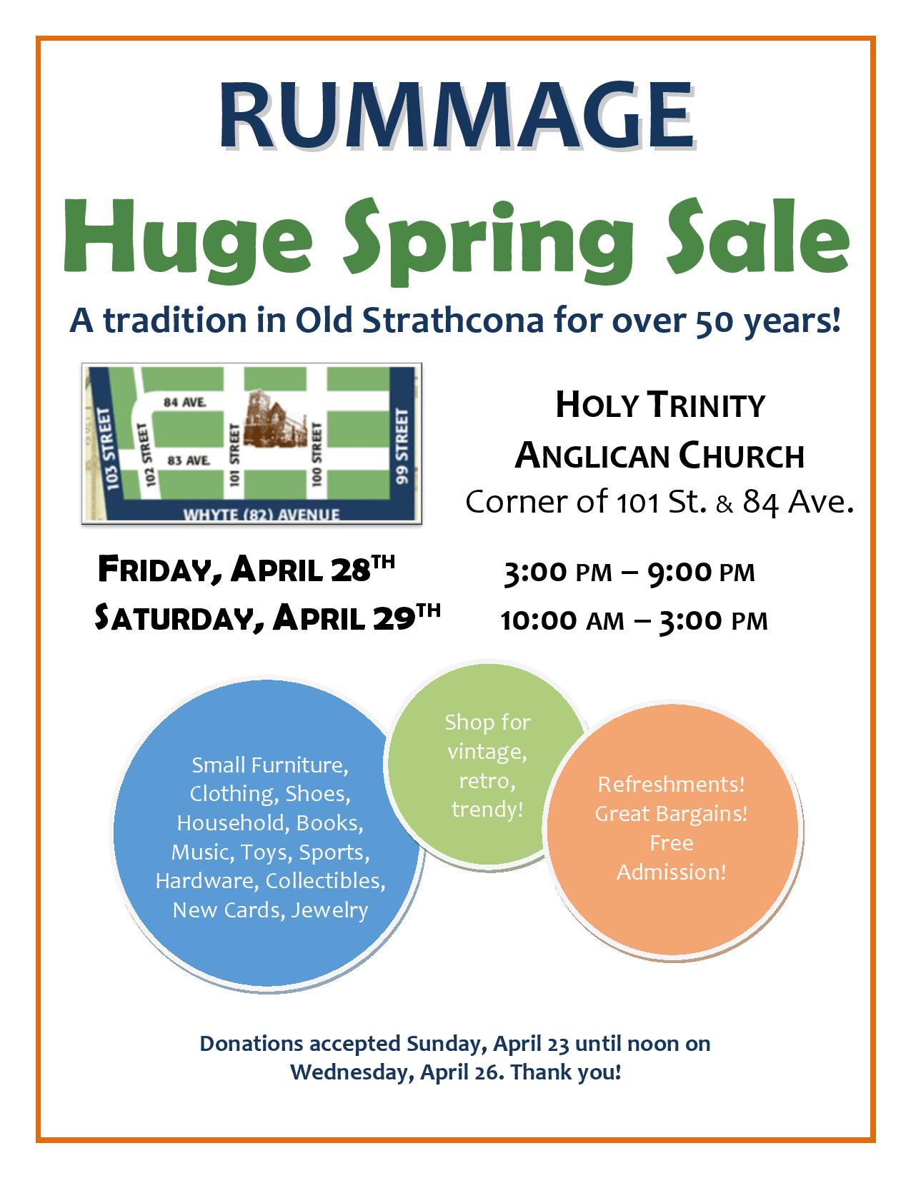 Huge Spring Rummage Sale